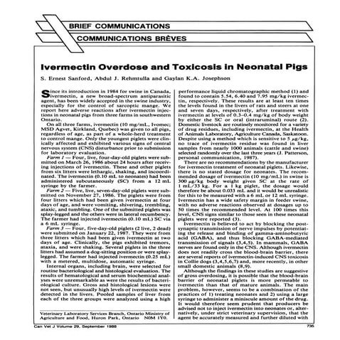 Intox por ivermectinas | PDF