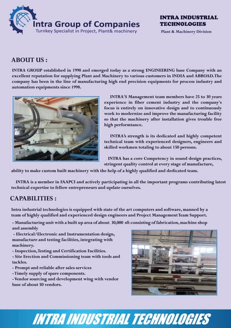 Intra Automation presentations