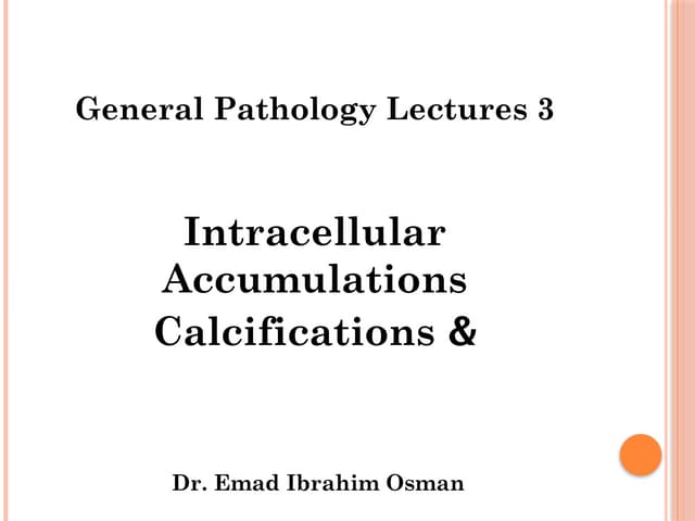 Cell injury. intracellular extracellular accumulation | PPT