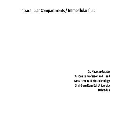 Intracellular Compartments / Intracellular fluid | PPT
