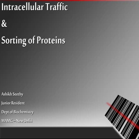 Intracellular Traffic and Sorting of Proteins | PPTX