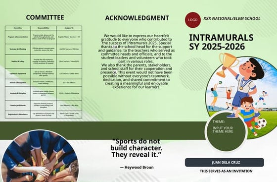INTRAMURALS OPENING PROGRAM SCRIPT.docx | Awards Shows | Events