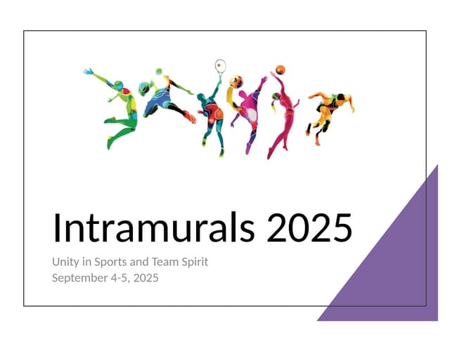 LUPIGUE INTEGRATED SCHOOL INTRAMURALS 2025 | PPTX