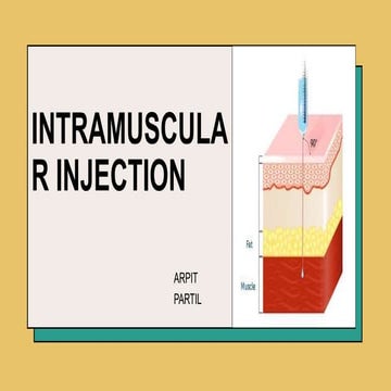Intramuscular Injection(IM) injection | PPTX