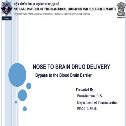 Intranasal drug delivery to brain | PPTX