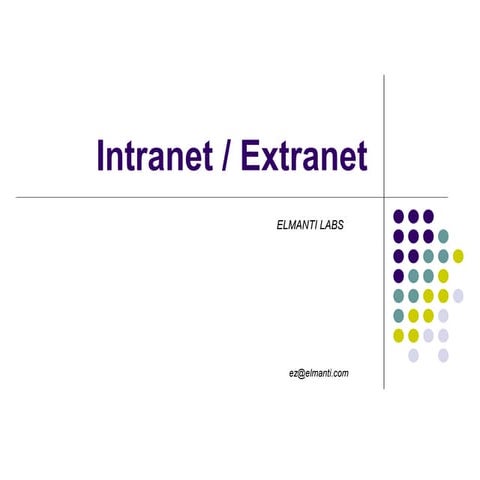 Intranet Extranet ELMANTI LABS | PPT