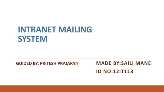 INTERNAL MAILING SYSTEM-Project report | PDF