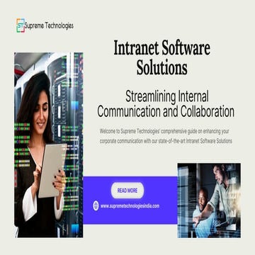 Intranet Software Solutions Streamlining Internal Communication and ...