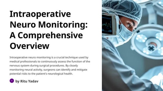 intraoperative monitoring used in operation theatre | PPTX