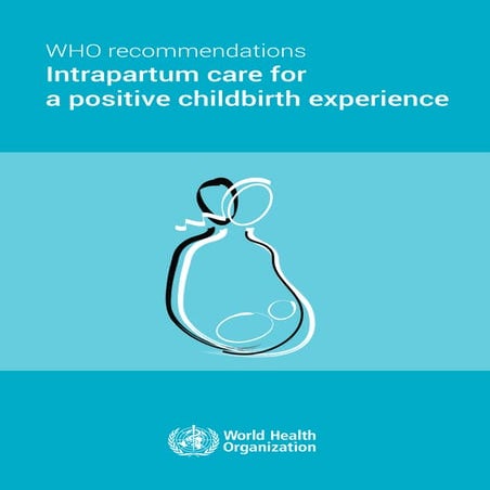 WHO recommendations Intrapartum care for a positive childbirth ...