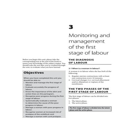 Intrapartum Care: Monitoring and management of the first stage of ...