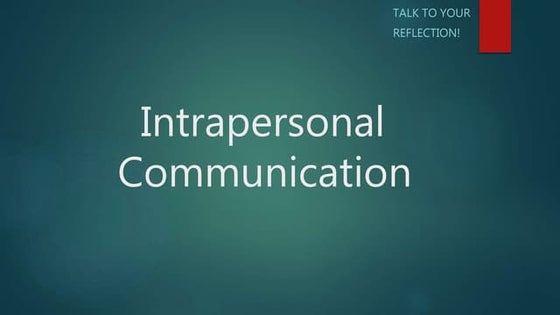 Extrapersonal communication | PPT