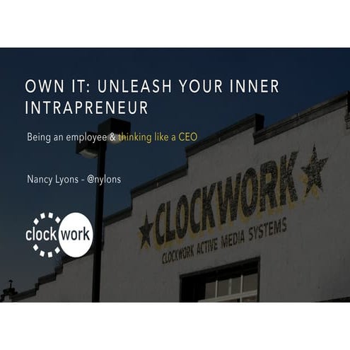 Nancy Lyons, Entrepreneur | speaker | author | geek at Clockwork