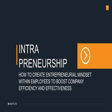 Intrapreneurship: How to Create Entrepreneurial Mindset within ...