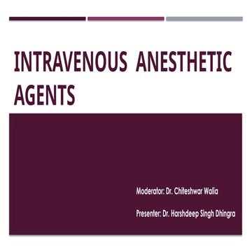 Basic pharmacology of anesthesia drugs | PPTX