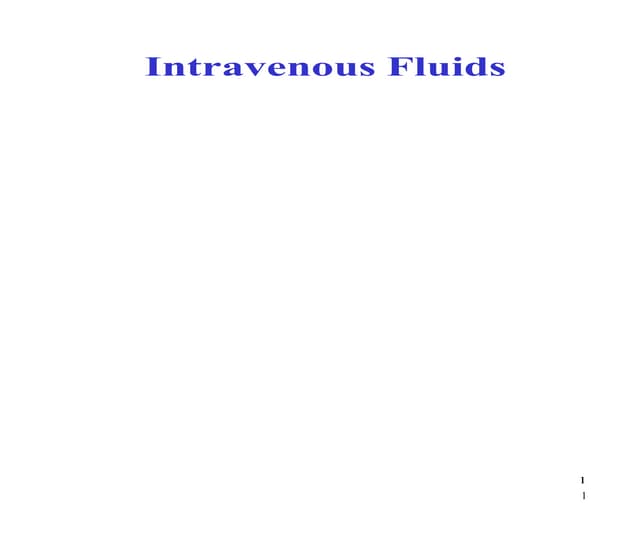 Intravenous fluid computations | PPT