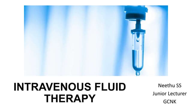 Types of iv fluids and uses | PPTX