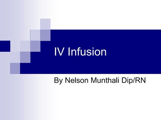 Introduction To The Visual Infusion Phlebitis Vip Score Ppt