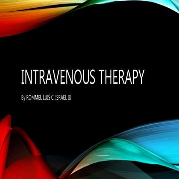 Intravenous therapy | PPTX
