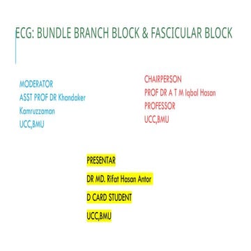 Intraventricular conduction block....... | PPTX