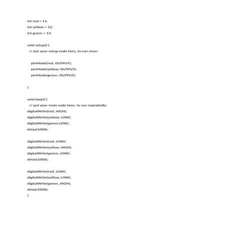 Kode program ARduino untuk menyalakan LED | DOCX