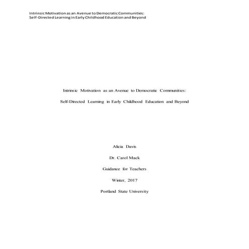 Intrinsic motivation leads to academic success | PDF