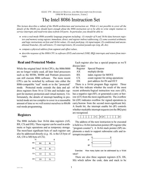 Stack Memory Organization of 8086 Microprocessor | PPT
