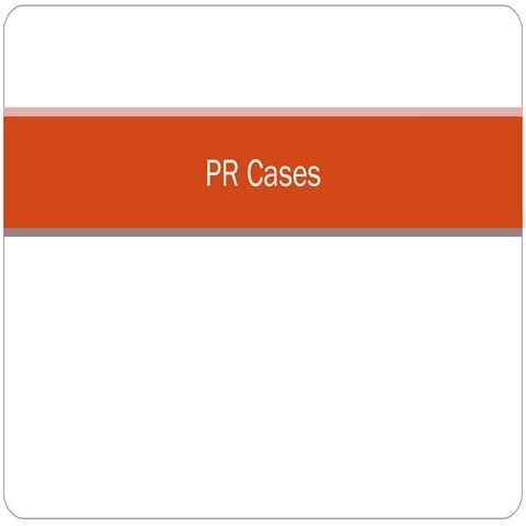Intro to PR Cases | PPT