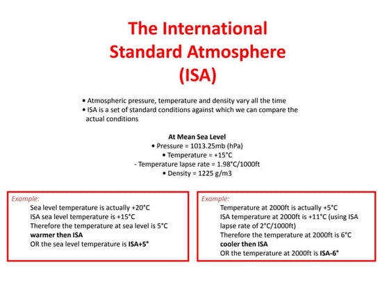 The International Standard Atmosphere (ISA) | PDF