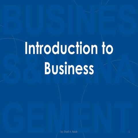 Introduction to Business | PPT