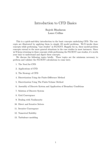 Computational Fluid Dynamics (CFD) | PPTX | 3-D Graphics | Computer Software and Applications