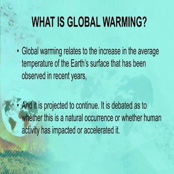 Global warming and its effects | PPT