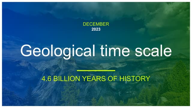 Geological time scale | PPTX