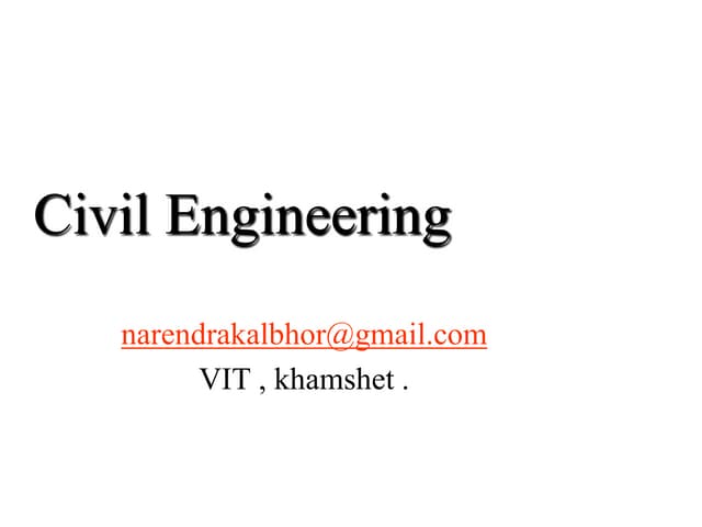 Various disciplines of civil engineering | PPTX