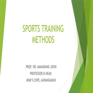 Sports Training Methods for motor qualities | PPTX
