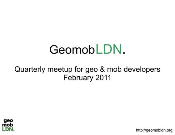 Jan Senderek - Building Mobile First: Eeve - Geomob May 2011 | PDF