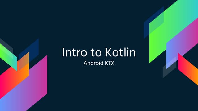 Introduction To Kotlin Android Ktx Pdf Programming Languages Computing