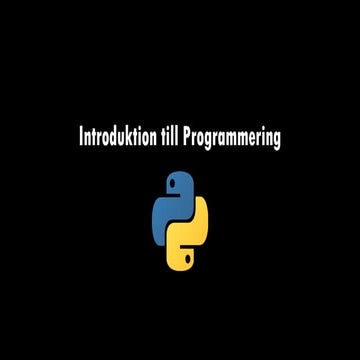HT19 - DA354A - Introduktion till Python | PDF | Computing | Technology ...