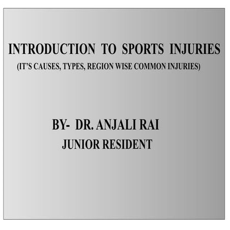 Common sports injuries | PPTX