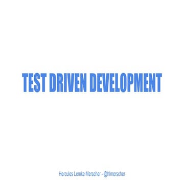 Test Driven Development | PPT