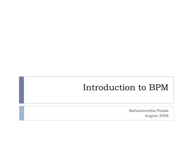 BPMN Introduction | PPTX