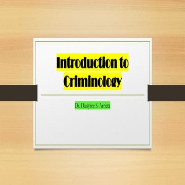Criminology | PPTX