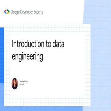 First workshop: Intoduction to Data Engineering | PPT