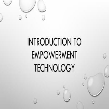 INTRO-TO-EMPOWERMENT-TECHNOLGY grade 11 lesson | PPTX