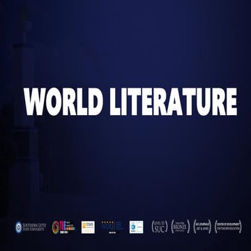 Introduction to world Literature English | PDF