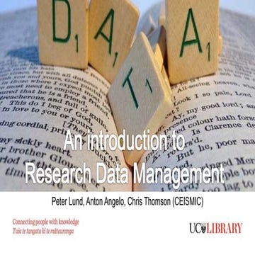 Introduction to research data management | PPT