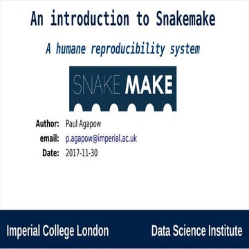 Introduction to Snakemake | PDF