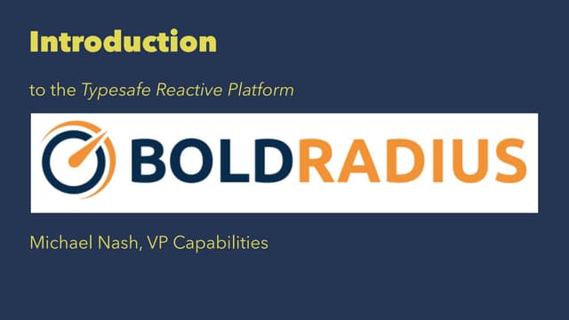 Introduction to the Typesafe Reactive Platform | PPT Introduction to the Typesafe Reactive Platform | PPT