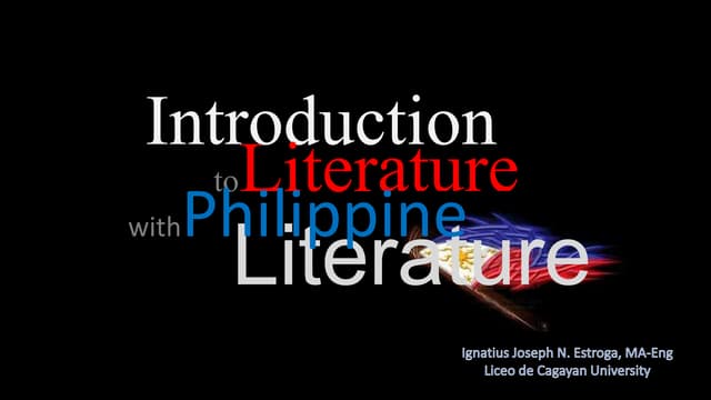 Introduction to Literature | PPTX
