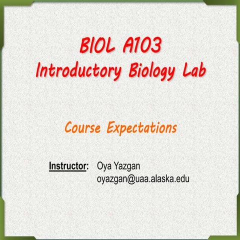 Intro(1) course expectations | PPTX